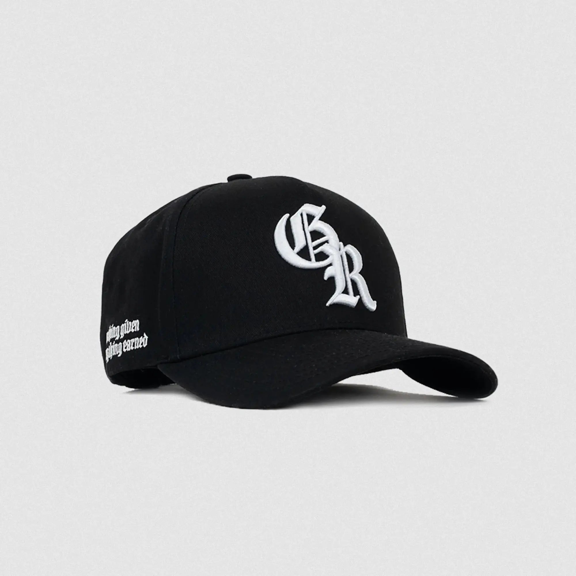 5-Panel Initial Hat - Black/White